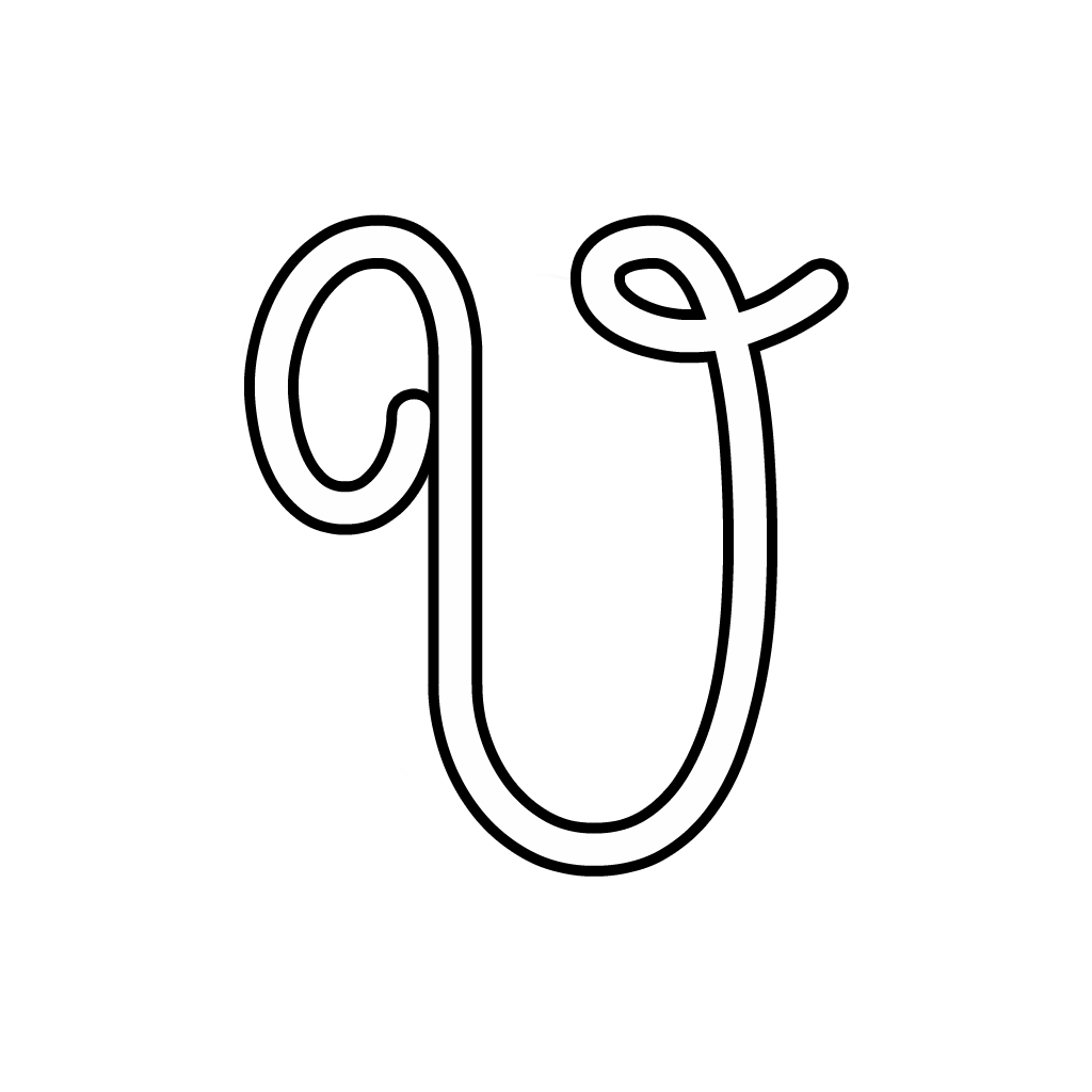 Letters And Numbers Cursive Uppercase Letter V