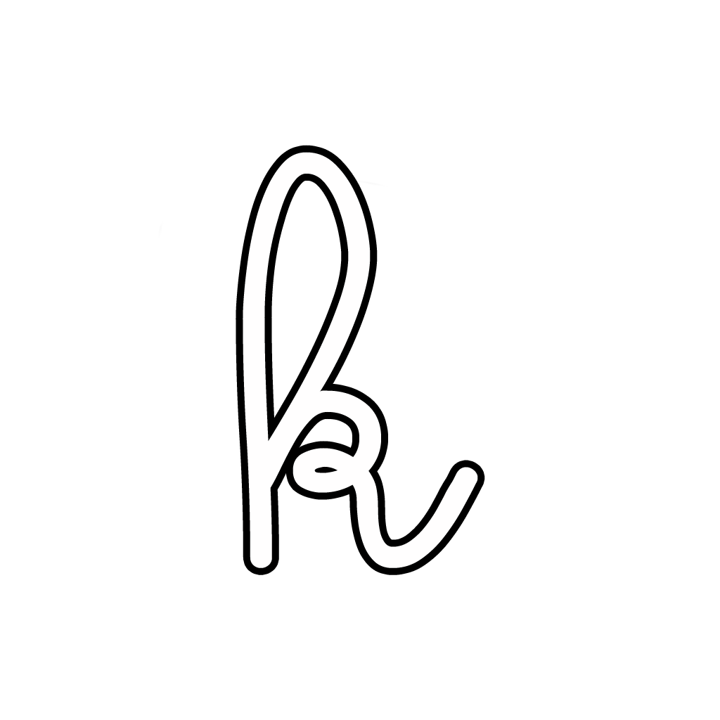 Letters And Numbers Letter K Lowercase Cursive