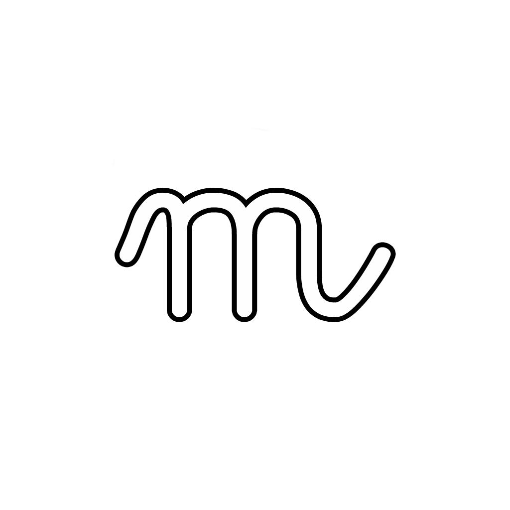Letters And Numbers Letter M Lowercase Cursive
