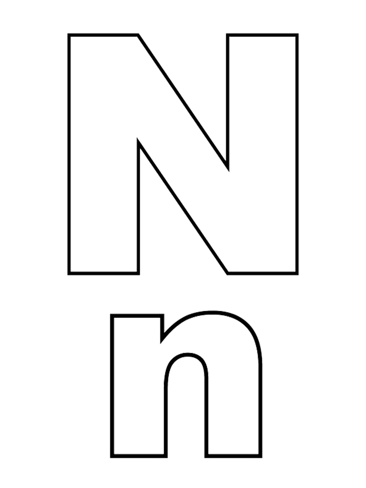 Letters And Numbers Letter N Capital Letters And Lowercase