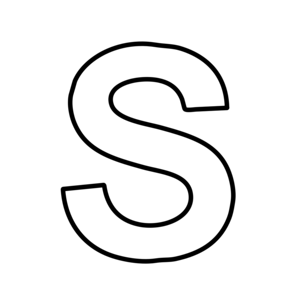 Letters And Numbers Letter S Block Capitals