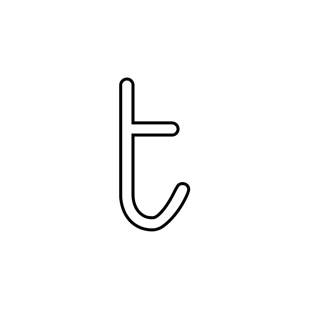 Letters And Numbers Letter T Lowercase Cursive