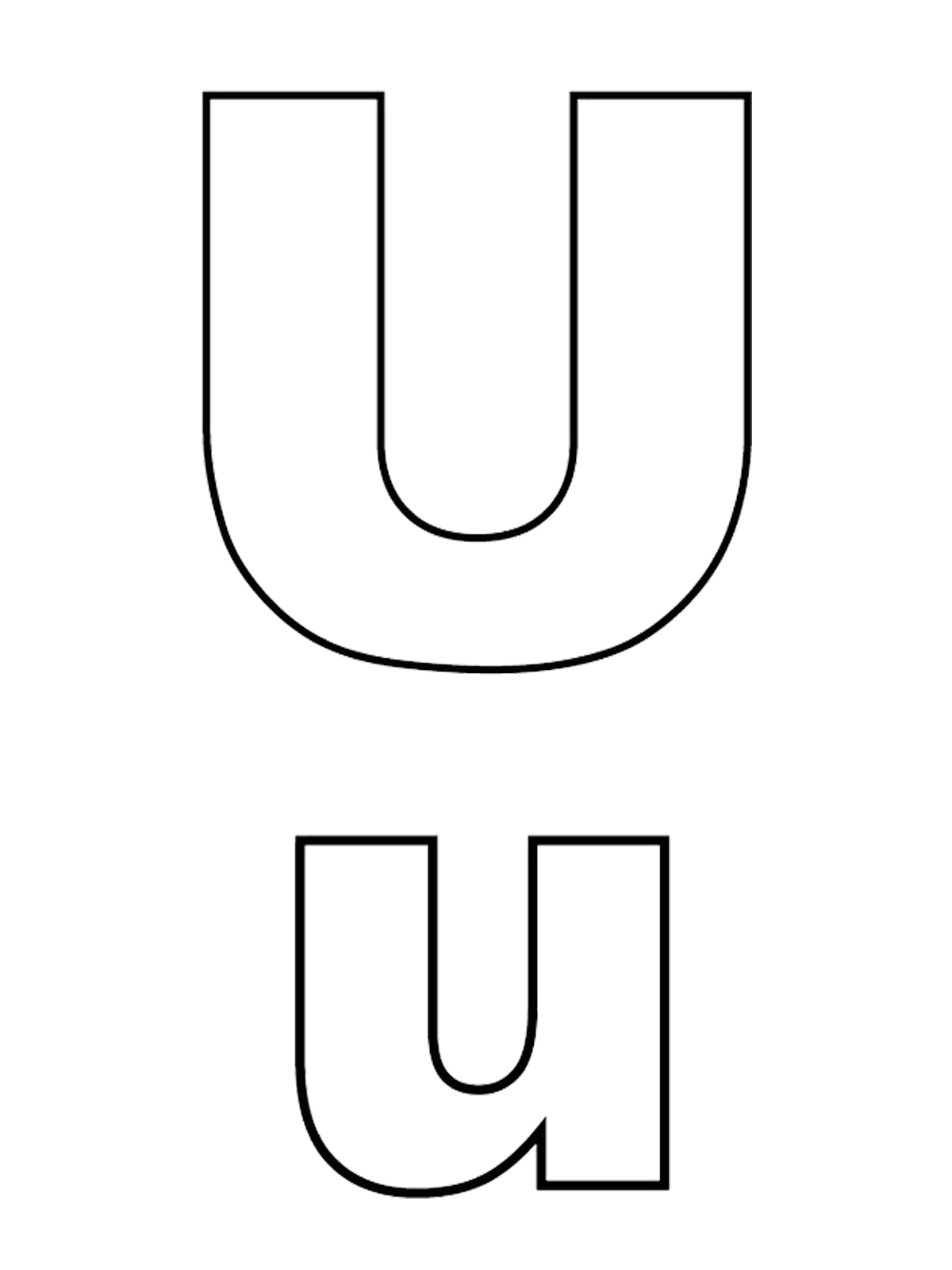 Letters And Numbers Letter U Capital Letters And Lowercase